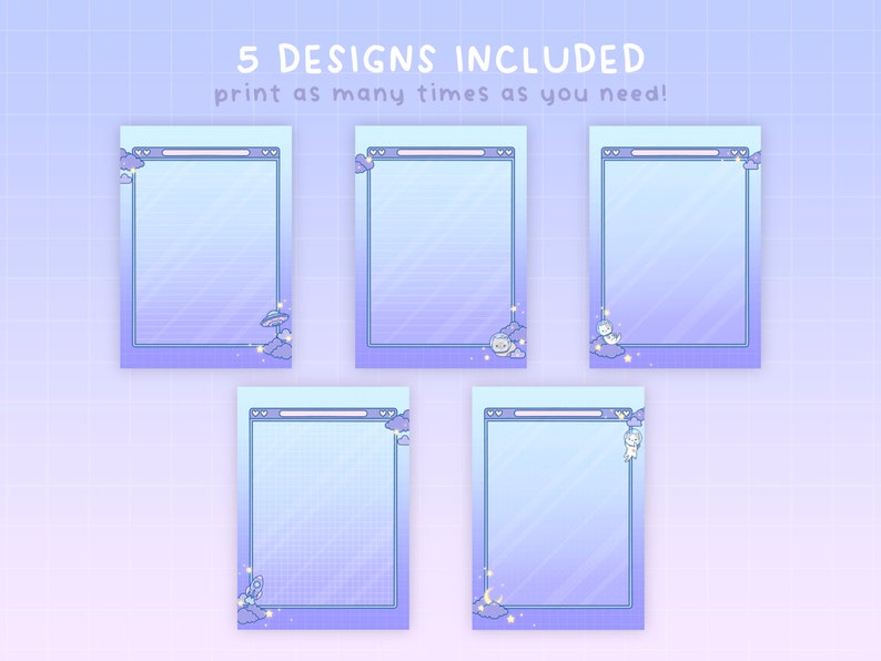 Printable Note Paper Note Paper Template Notes Template - Etsy