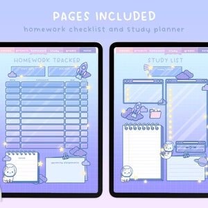 Study Planner College Planner Digital Planner Cute Digital - Etsy