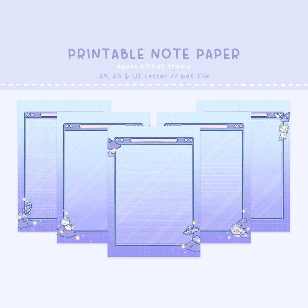 Printable Note Paper, Note Paper Template, Notes Template, Printable ...