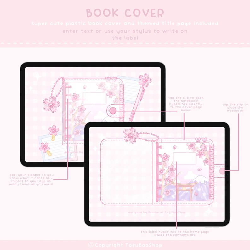 Digital Notebook, Kawaii Notebook, Cute Notebook, Cute Digital Notebook ...