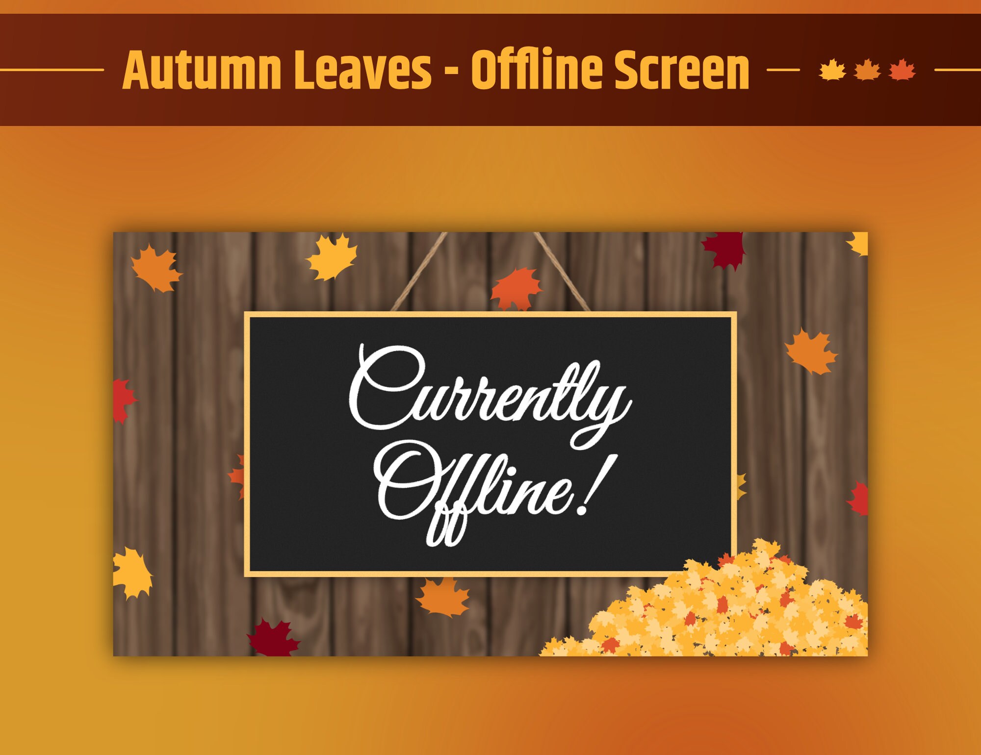 Autumn Leaves Twitch Package Cozy Fall Streamer Pack - Etsy