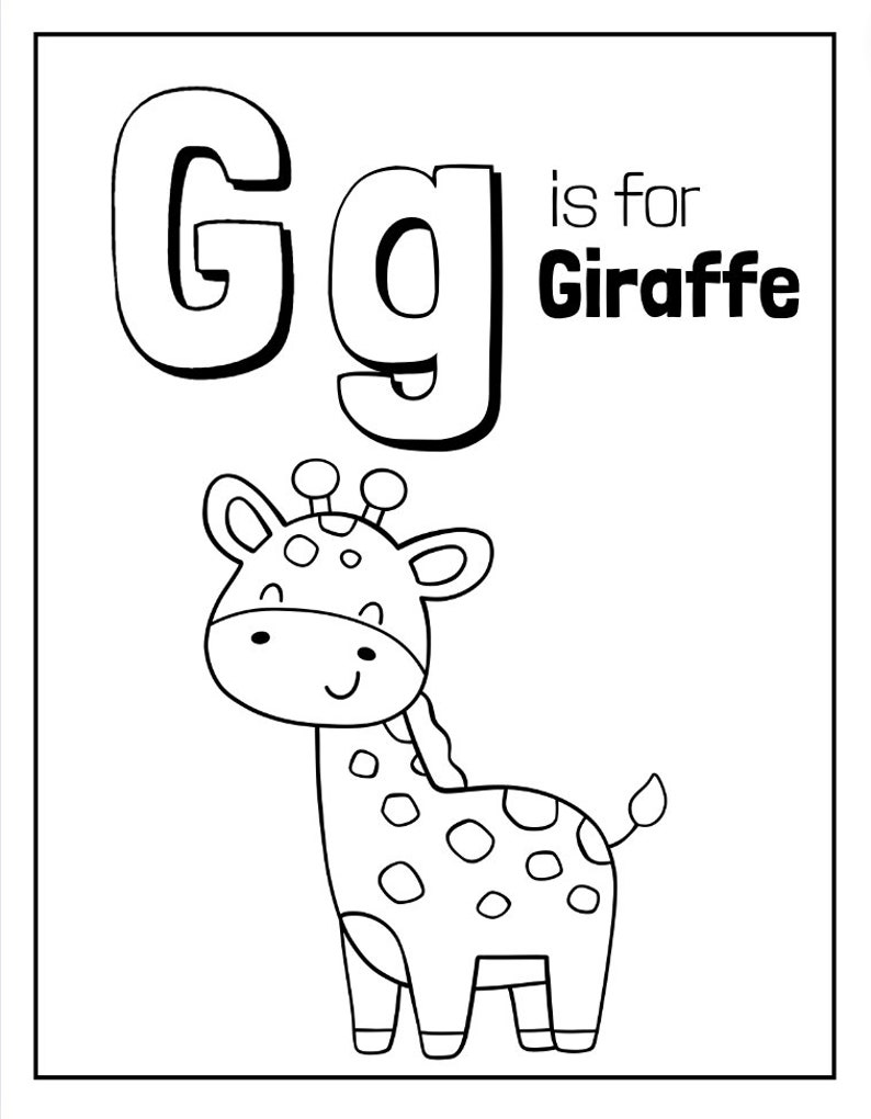 Downloadable Kids Animal Alphabet Coloring Pages | 26 Coloring Pages ...