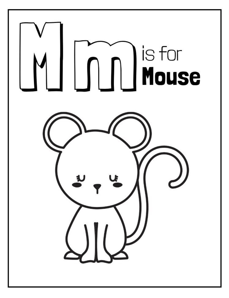 Downloadable Kids Animal Alphabet Coloring Pages | 26 Coloring Pages ...
