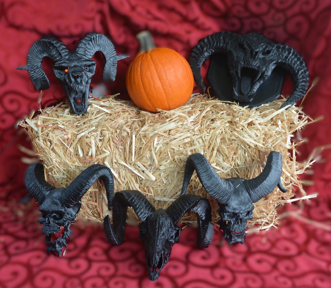 Custom Skulls for Decorating Indoor/outdoor Human, Ram, Horns, Evil ...
