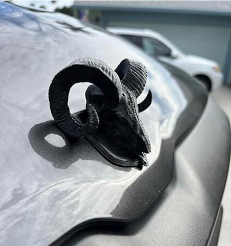 4th & 5th Gen 09+ Hood Ram Skull Badge Ornament Emblem Fits Ram ...