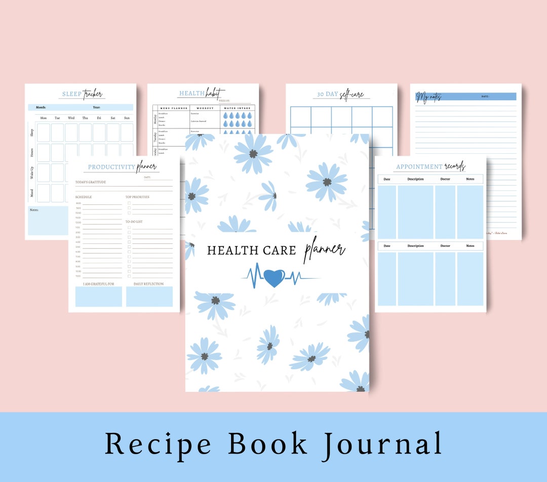 Health Care Planner Printable, Self-care Journal, Productivity Planner ...
