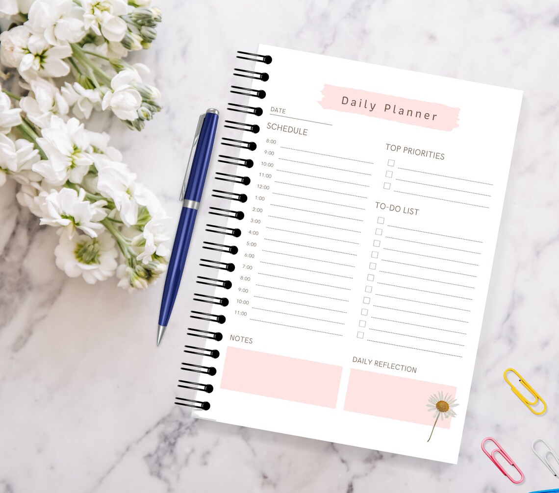 Daily Planner, Digital Planner, Printable Planner , Daily Printable ...