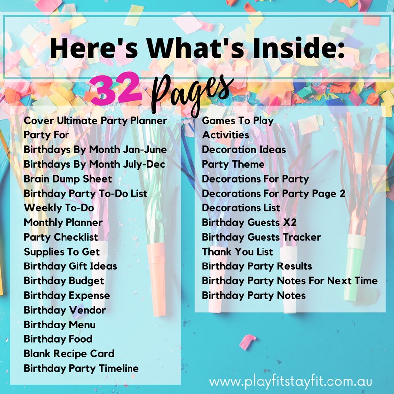 Ultimate Birthday Party Planner, Birthday Planner, Event Planner ...