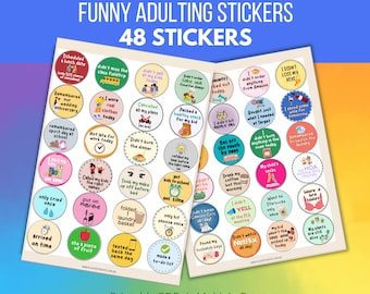 Funny Printable Stickers - Etsy