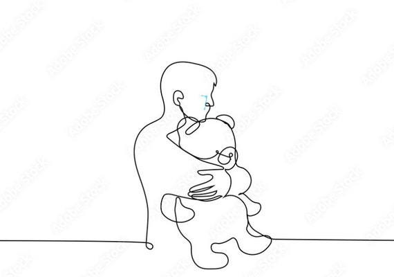 Crying Hug Drawing