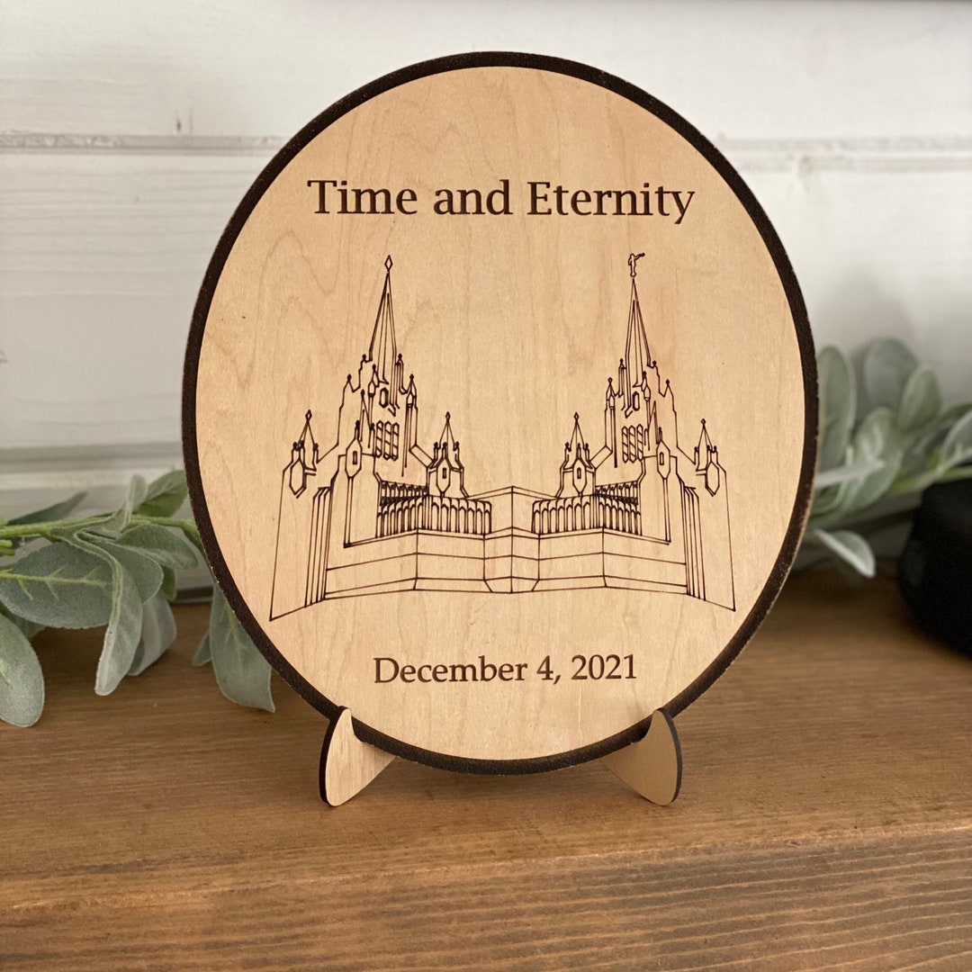 Oval Wood Engraved Temple Plaque - Church of Jesus Christ of Latter Day ...