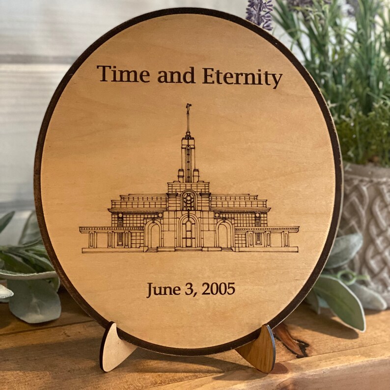 Oval Wood Engraved Temple Plaque - Church of Jesus Christ of Latter Day ...