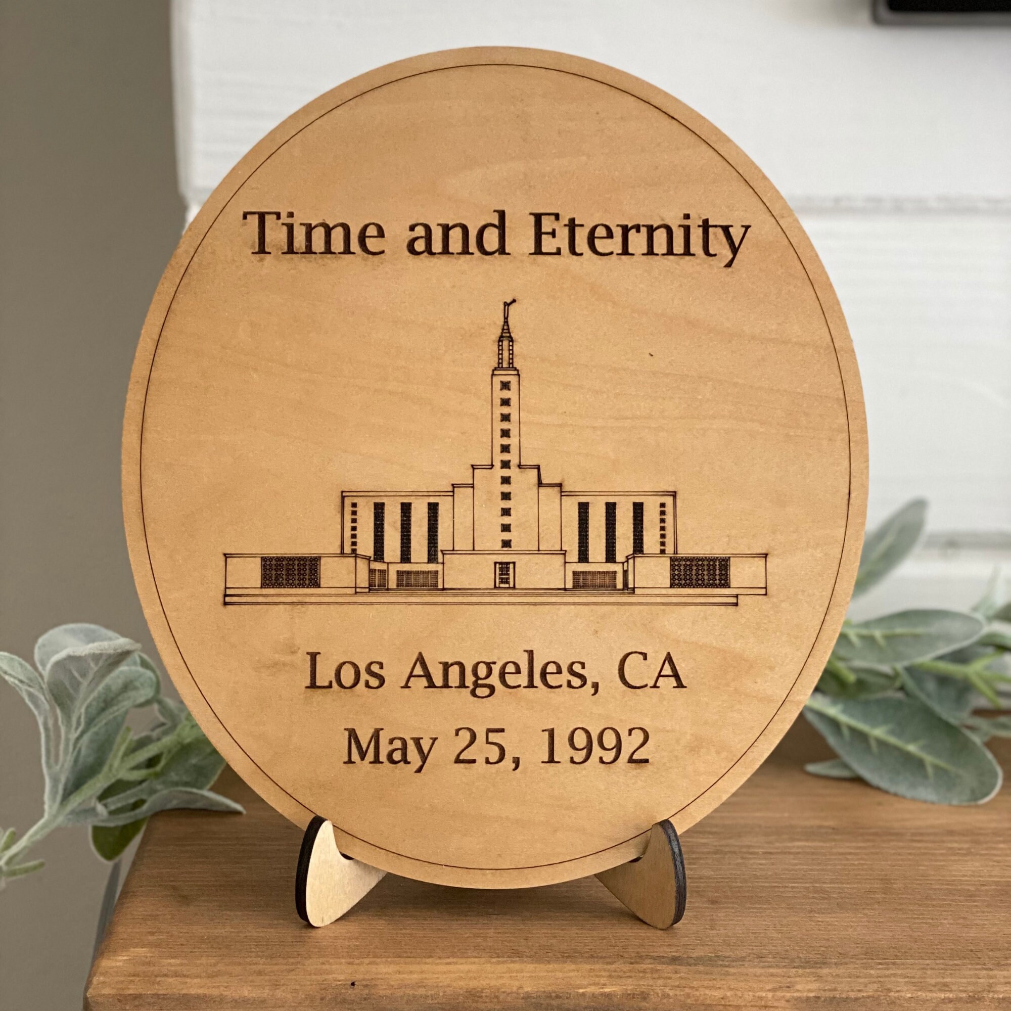 Oval Wood Engraved Temple Plaque - Church of Jesus Christ of Latter Day ...