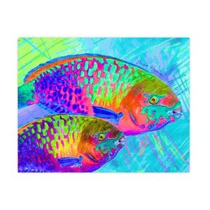 Parrot Fish Patrol Poster - Etsy