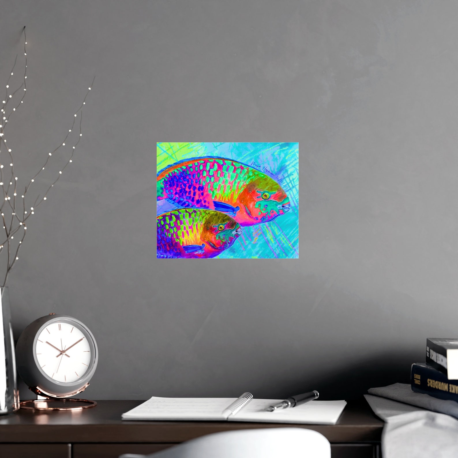 Parrot Fish Patrol Poster - Etsy