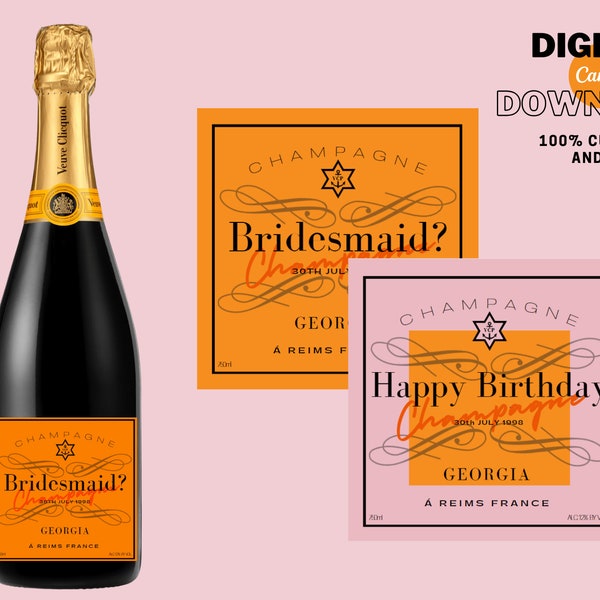 Personalized Champagne Labels - Etsy