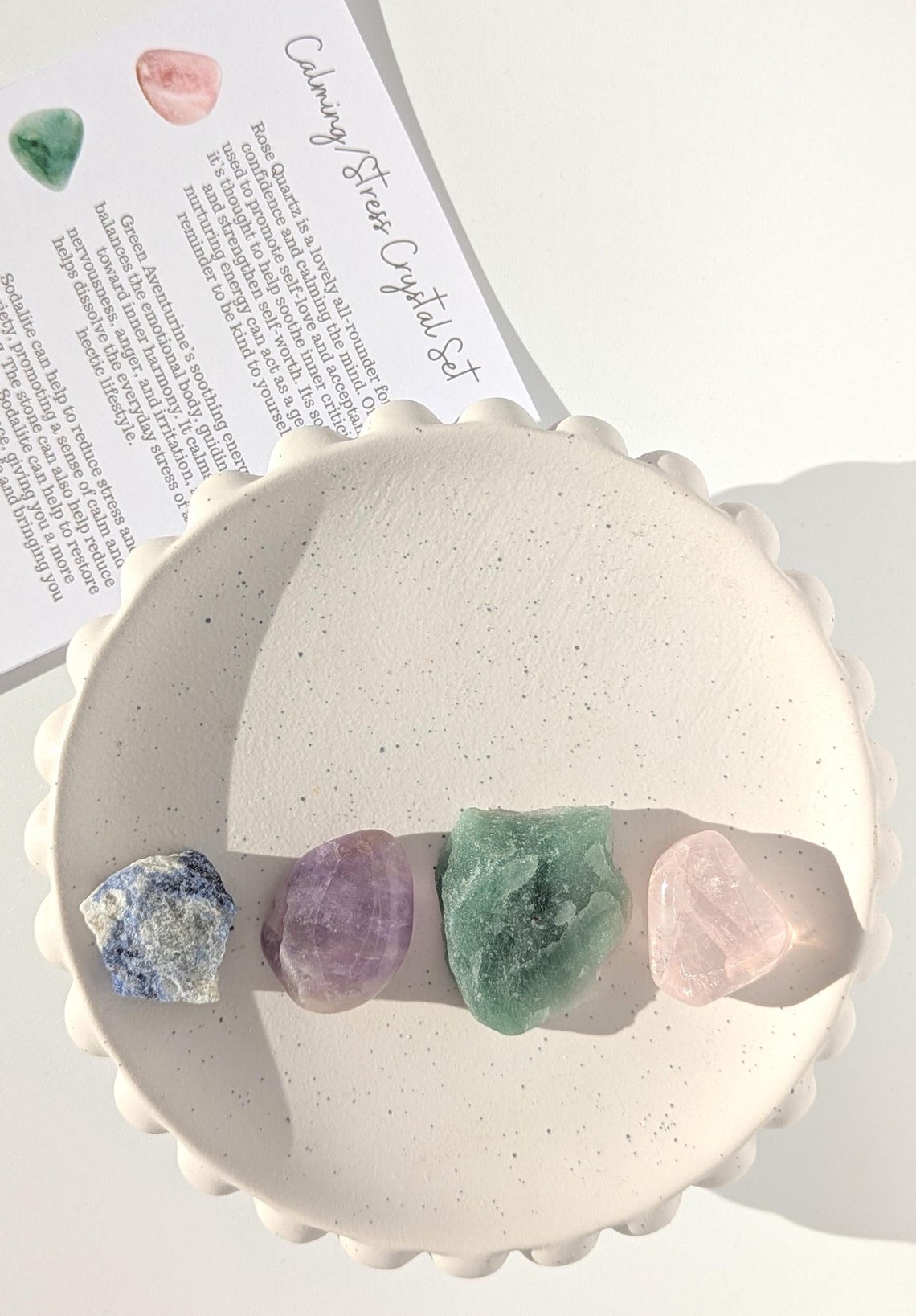 Stress Relief & Calming Crystal Set – Sodalite, Amethyst, Rose Quartz ...