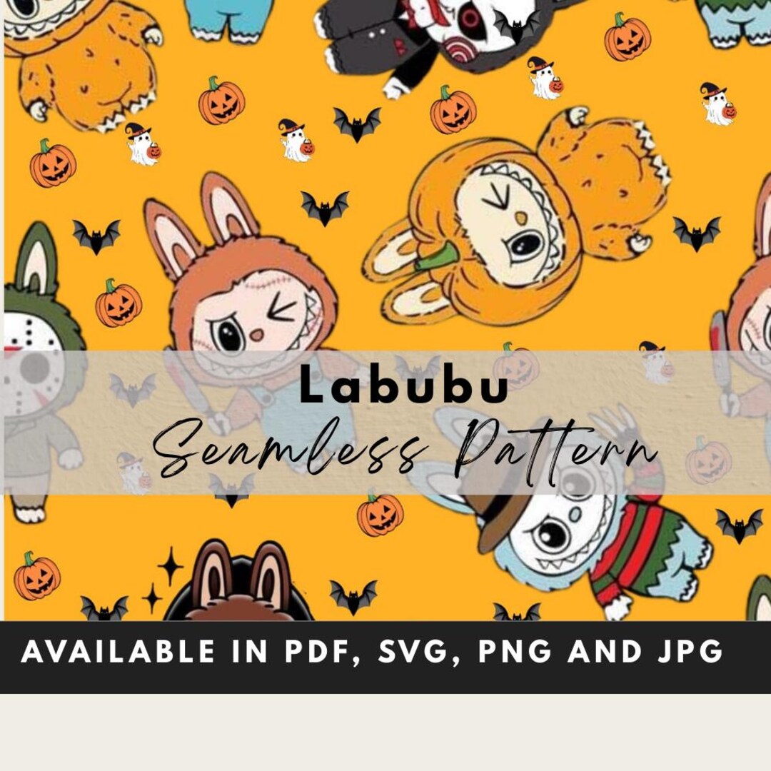 Labubu Seamless Pattern: Sublimation Design for Mugs, Blankets (digital ...