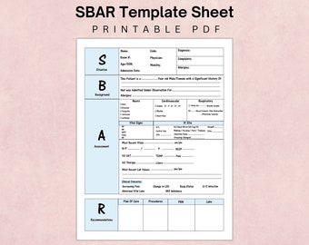 Medsurg/tele Report Sheet SBAR Medsurg Telemetry RN Report - Etsy