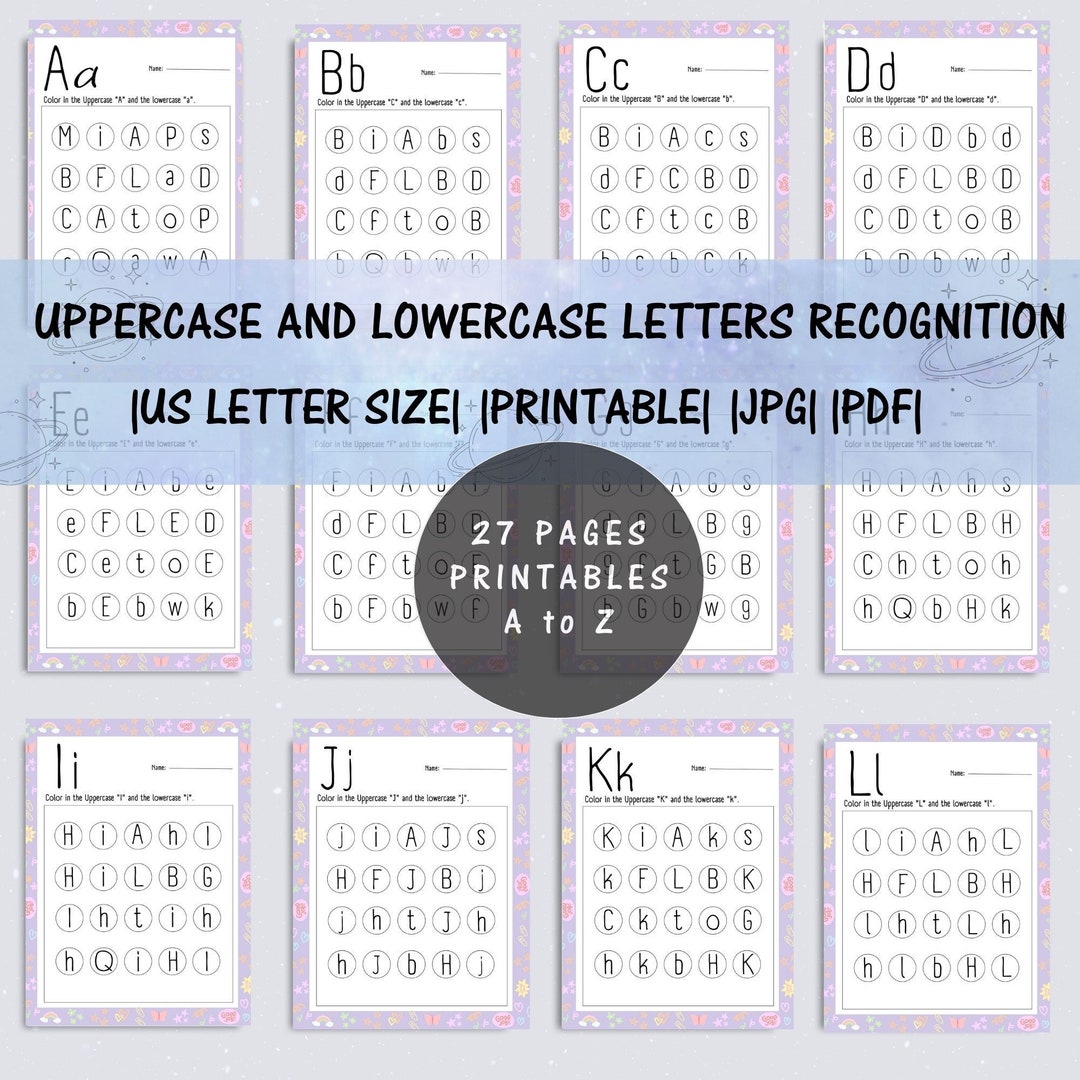 Printable Letter Recognition Worksheets | Uppercase and Lowercase ...