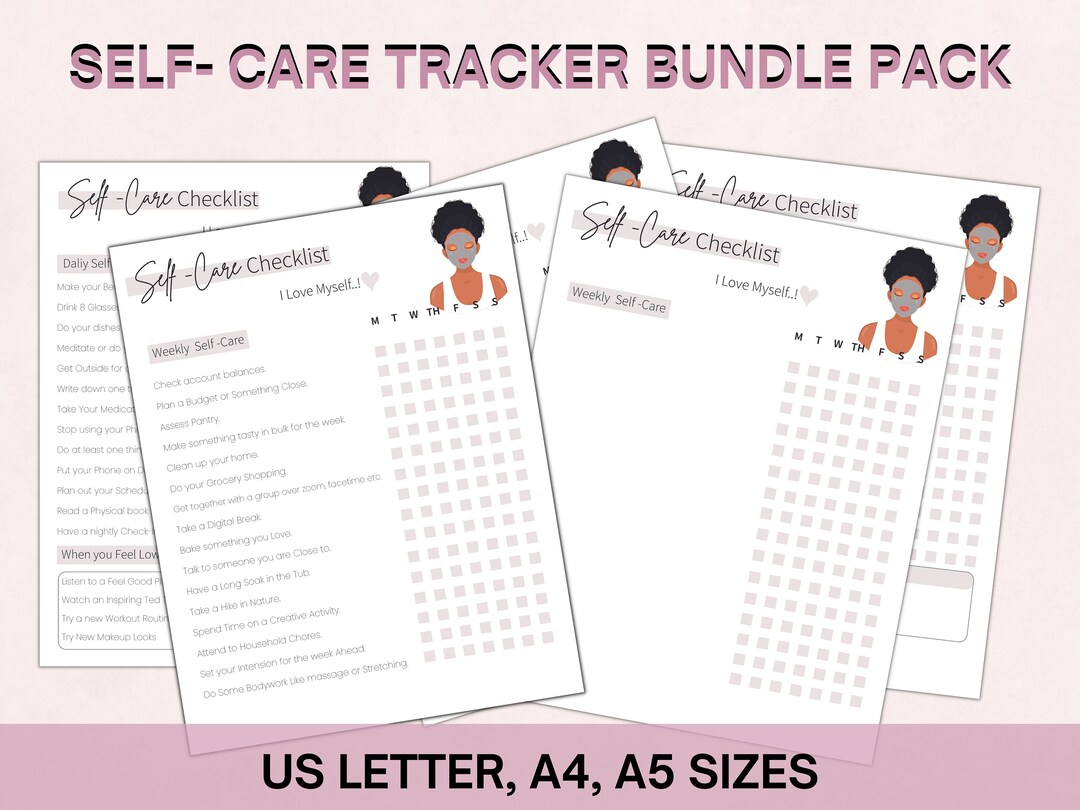 Printable Daily Self Care Tracker, Weekly Self Care Tracker, Daily Self ...