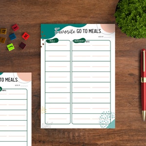 Printable Weekly Meal Planner, Master Grocery Shopping List, Kitchen ...