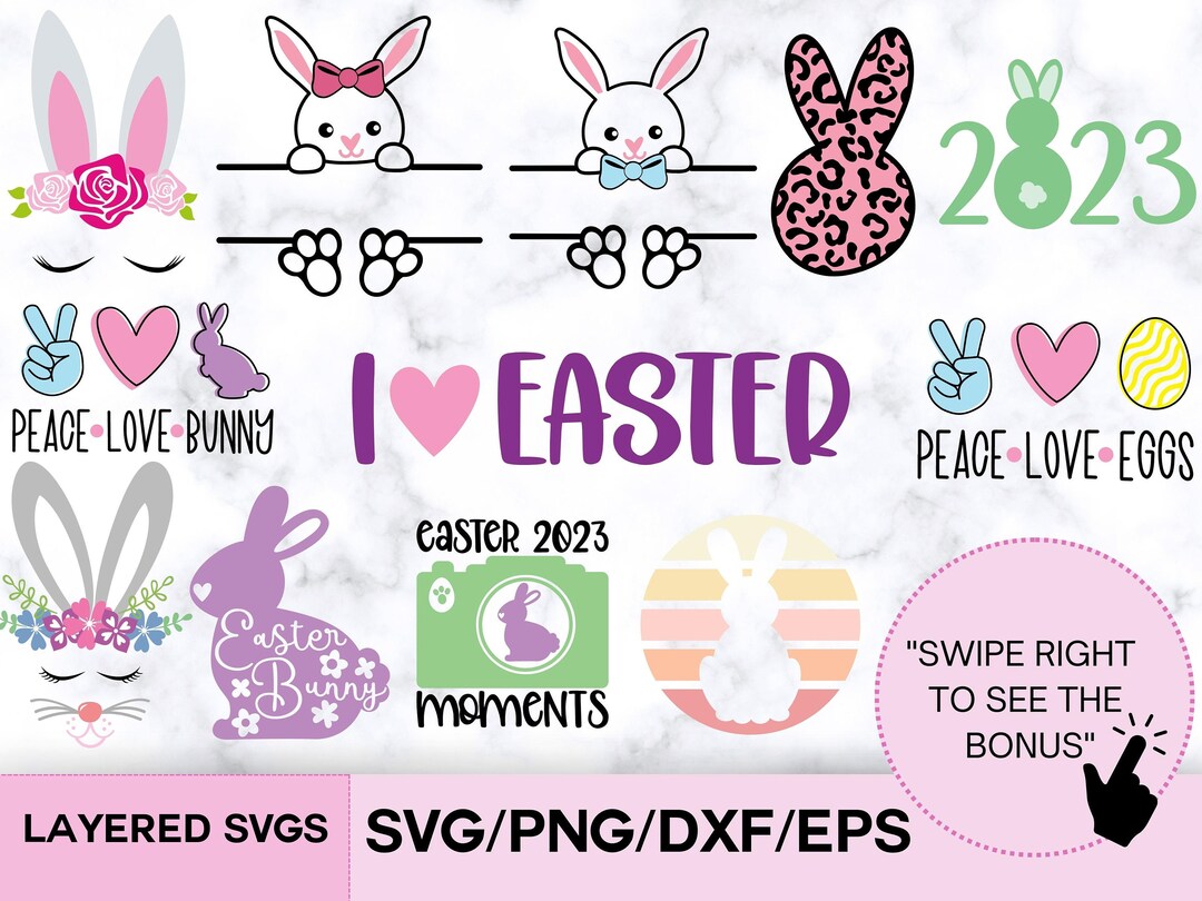 Cute Easter Svg, Cute Easter Clipart Bundle, Easter Svg Cut Files for ...