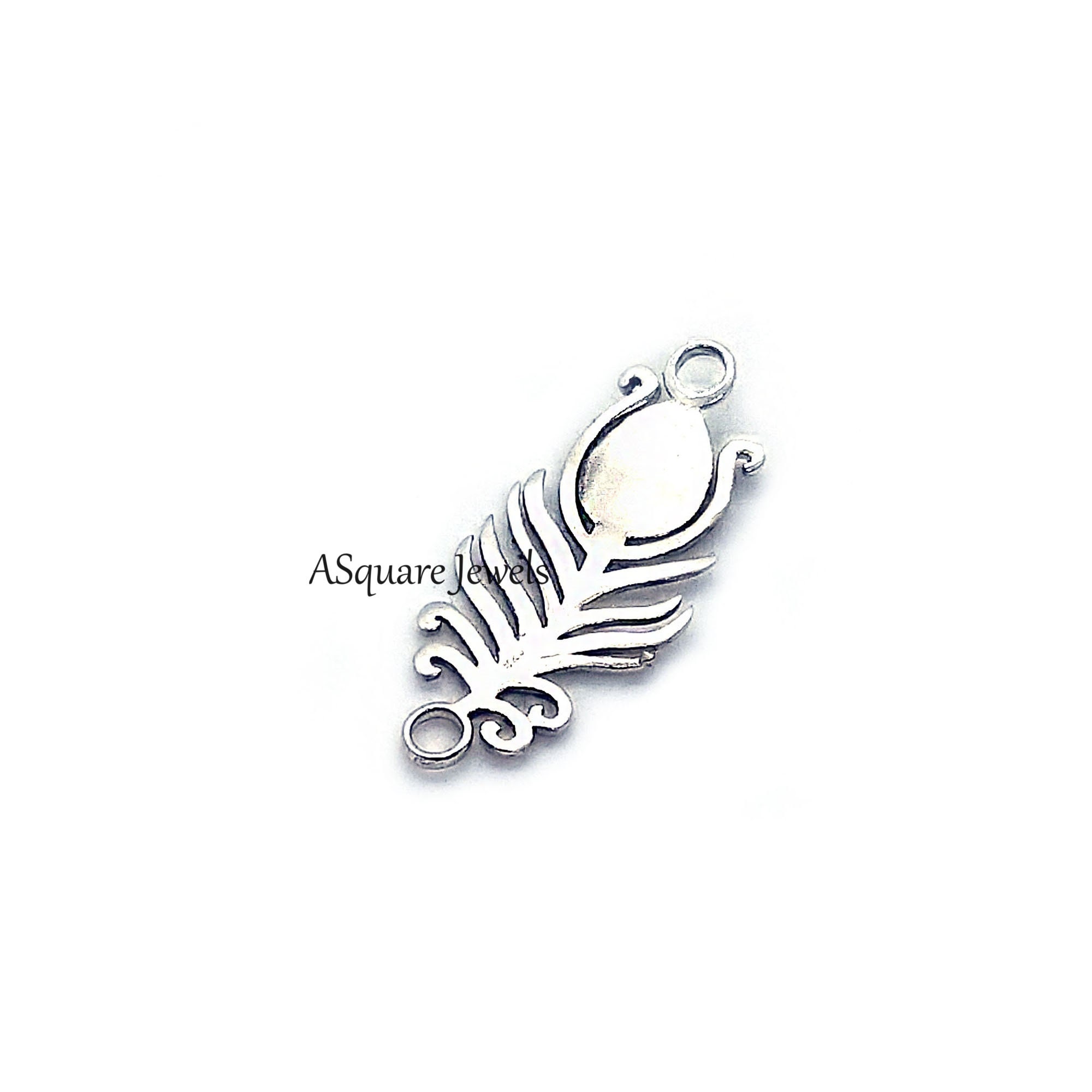 925 Sterling Silver Peacock Feathers Bracelet Charms Enamel Peacock ...