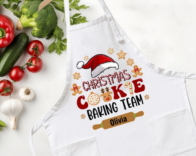 Personalized Cookie Baking Team Apron: Christmas Making Crew Aprons and ...