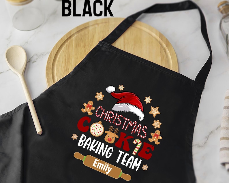 Personalized Cookie Baking Team Apron: Christmas Making Crew Aprons and ...