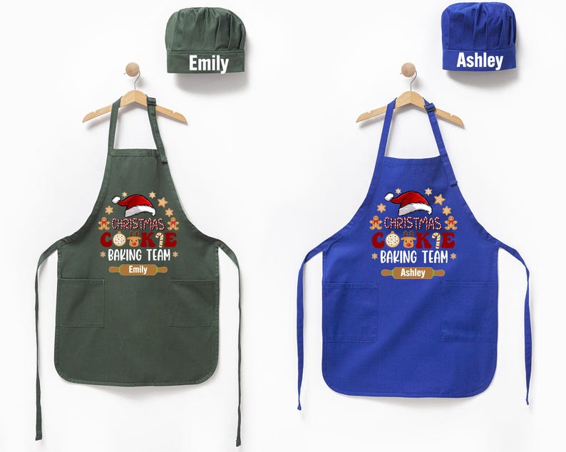 Personalized Cookie Baking Team Apron: Christmas Making Crew Aprons and ...