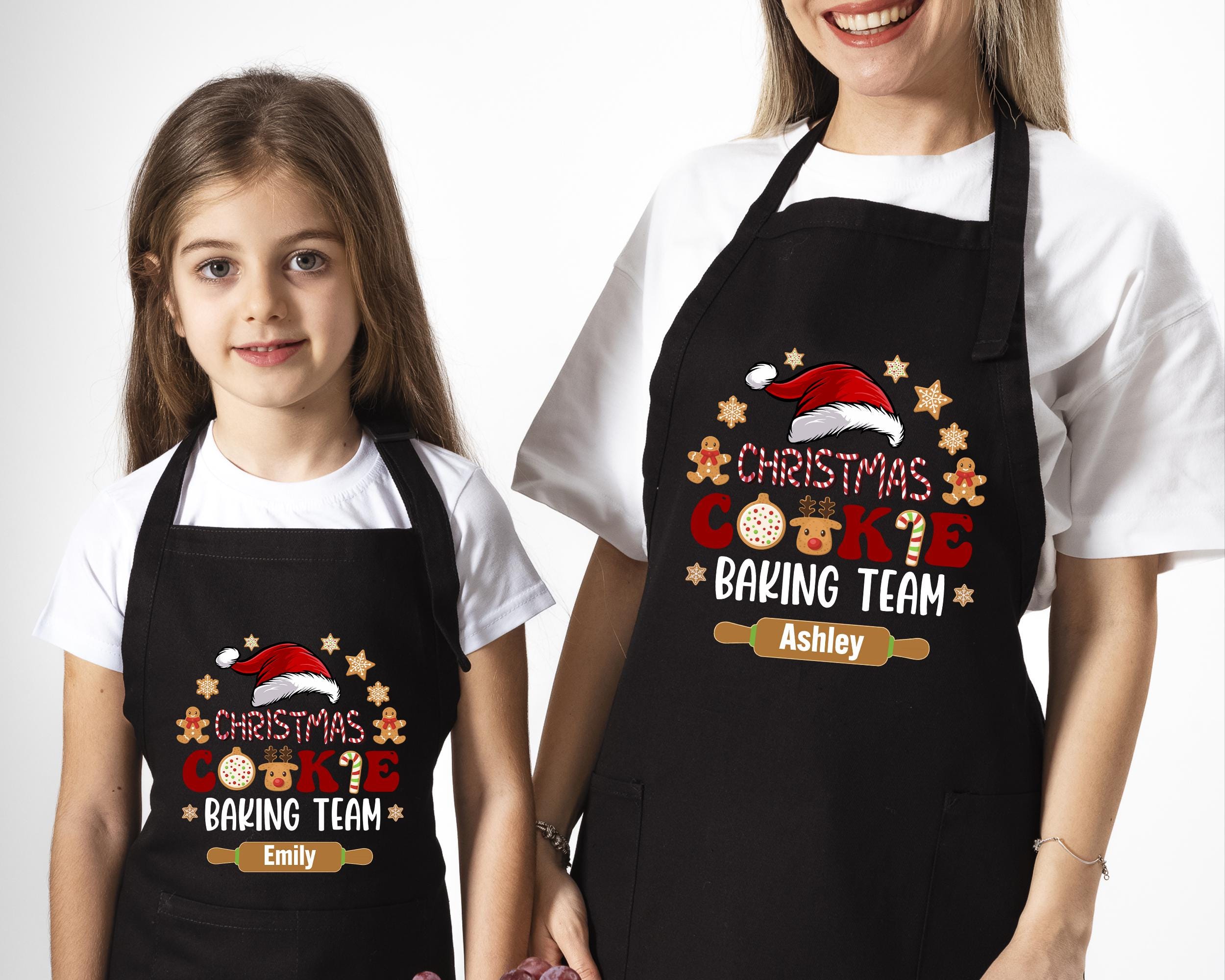 Personalized Cookie Baking Team Apron: Christmas Making Crew Aprons and ...