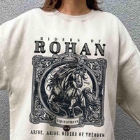 Rohan Double Horse Head Hooded Sweatshirt the Lord of the Rings the ...