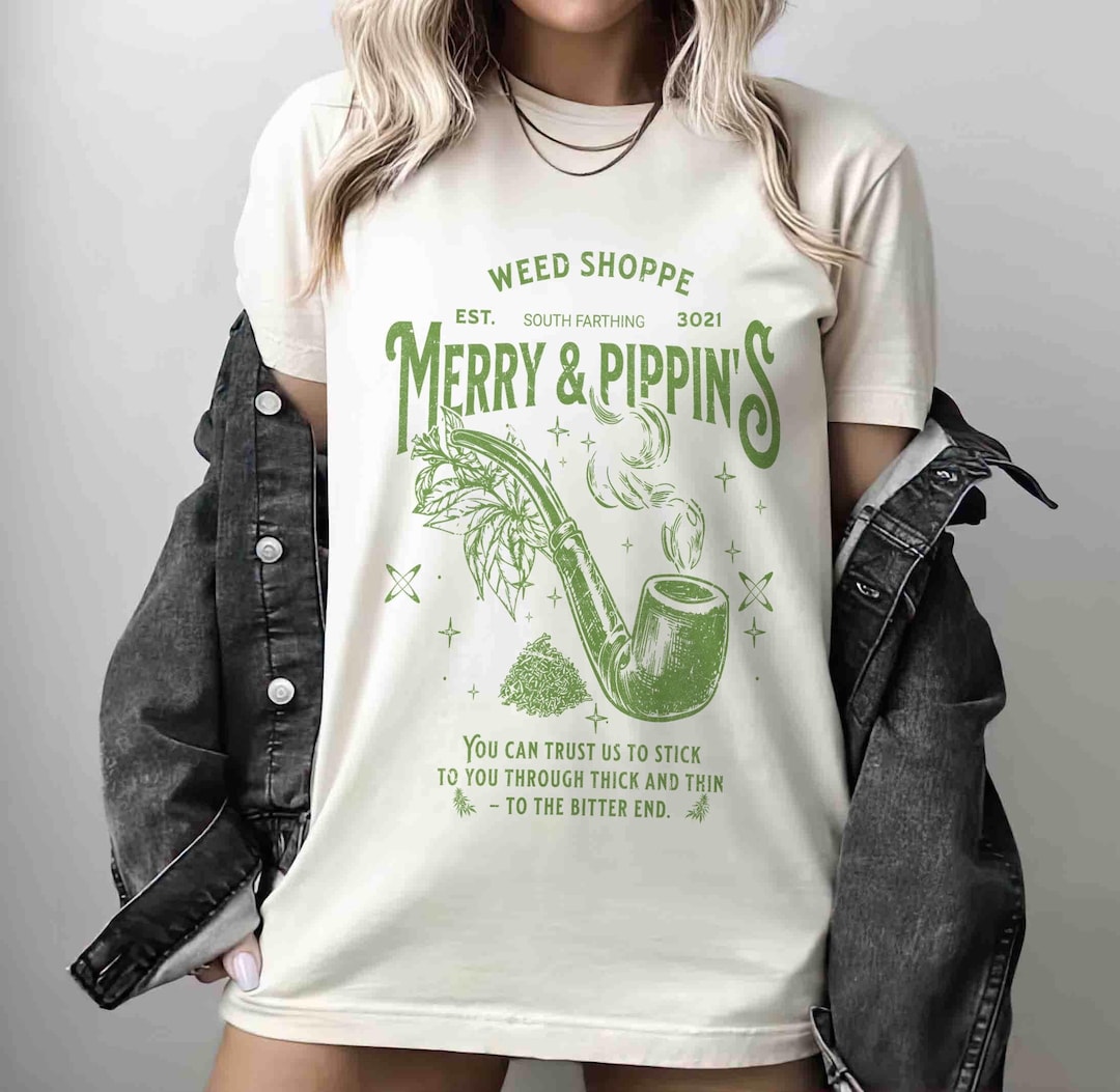 Merry & Pippin Weed Shoppe Shirt, Book Lover Gift, Fantasy Merch - Etsy UK