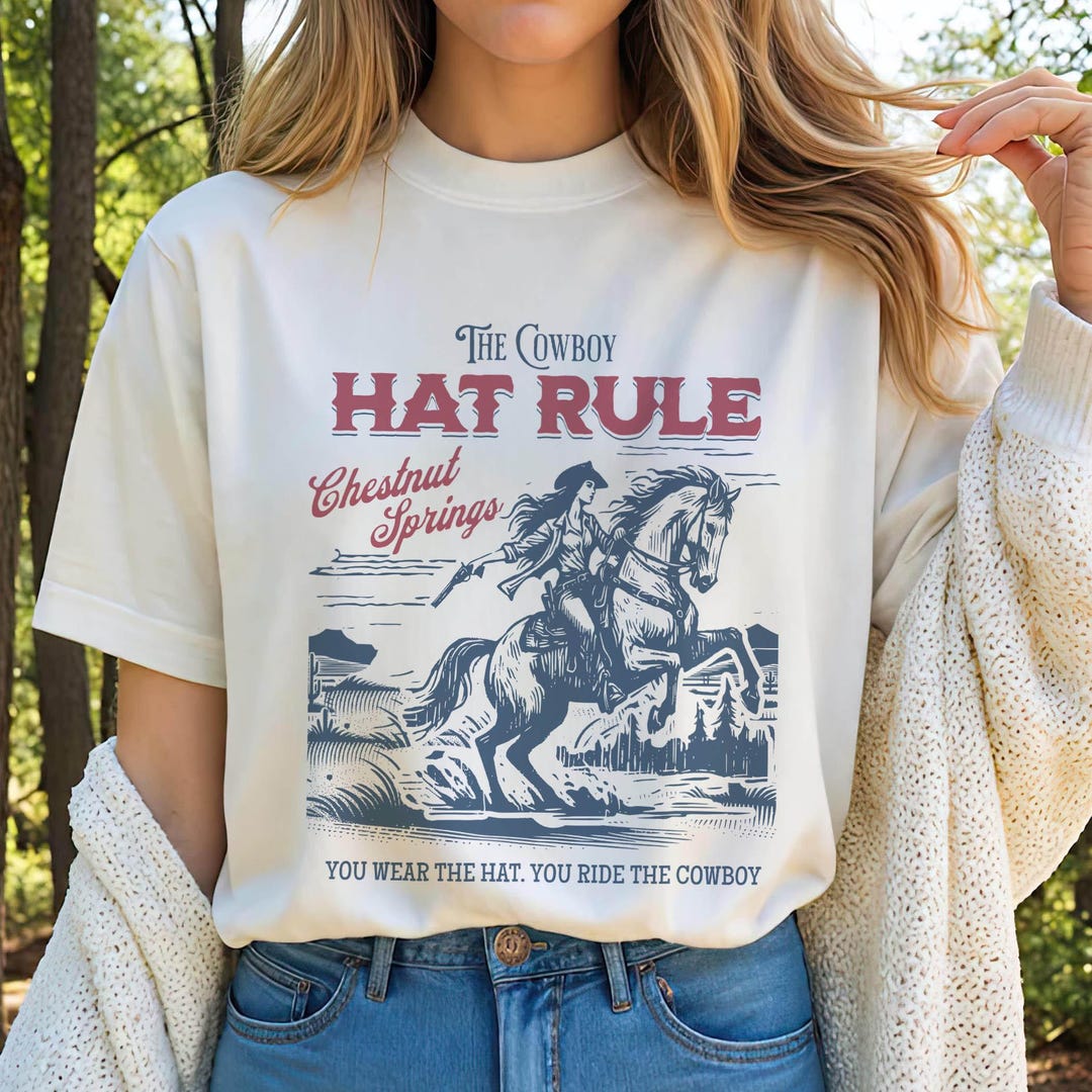 The Cowboy Hat Rule Chestnut Springs Shirt, Bookish Cowgirl Shirt ...