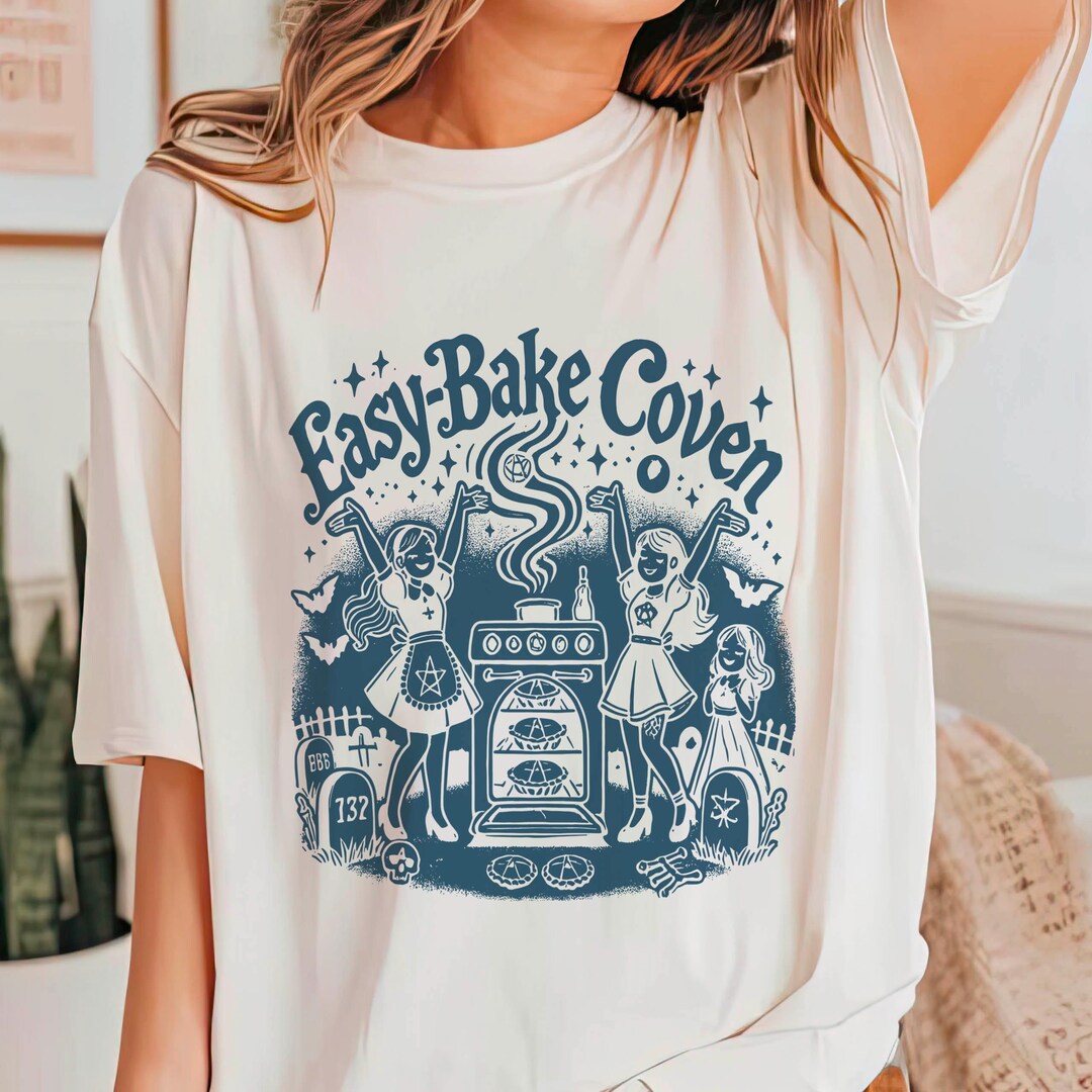 Easy Bake Coven 90s Horror Movie Comfort Color Shirt, Retro Halloween ...