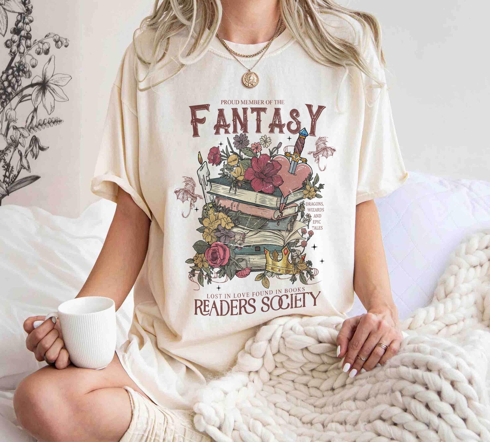 Romantasy Readers Society Shirt, Book Lover Club, Romantasy Reader Gift ...