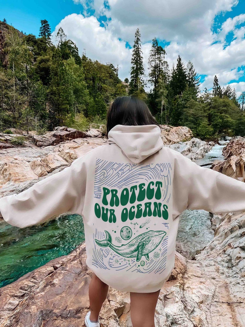 Protect Our Oceans Hoodie, Oceans Sweatshirt, Save the Ocean, Respect ...