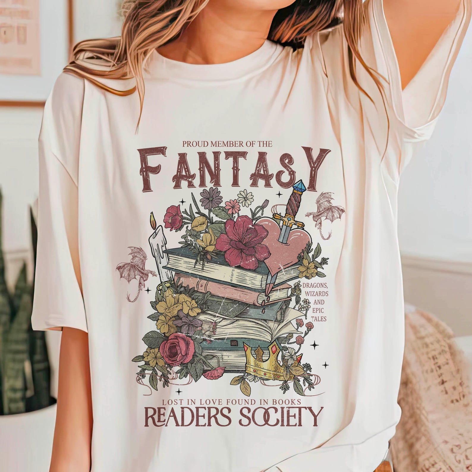 Romantasy Readers Society Shirt, Book Lover Club, Romantasy Reader Gift ...