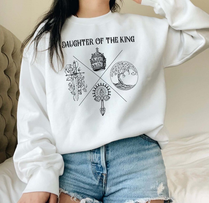 Daughter of the King Sweatshirt Christian Hoodie, Bible Verse Shirt ...
