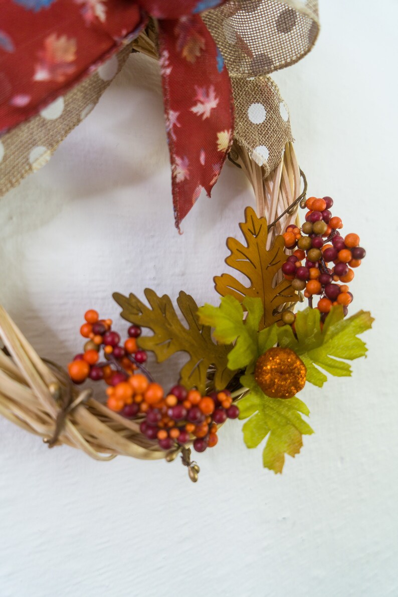 Small Fall Wreath / 9 Inch Wreath / Autumn Wreath / Fall Decor - Etsy