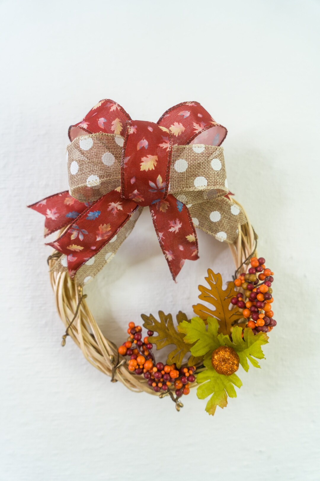 Small Fall Wreath / 9 Inch Wreath / Autumn Wreath / Fall Decor / Fall ...