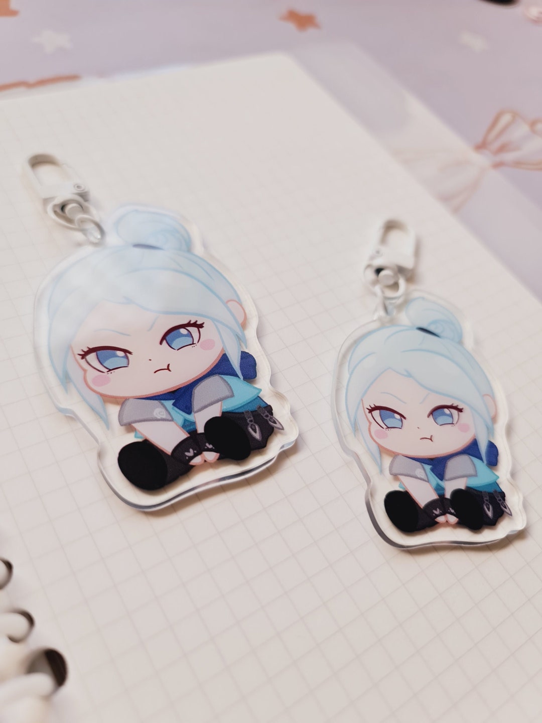 Jett Double Sided Acrylic Keychain Small/large - Etsy