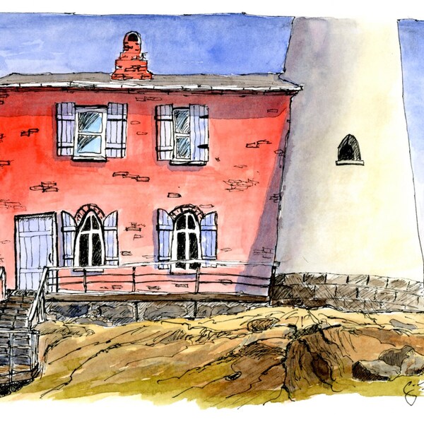 Line and Wash Art - Etsy