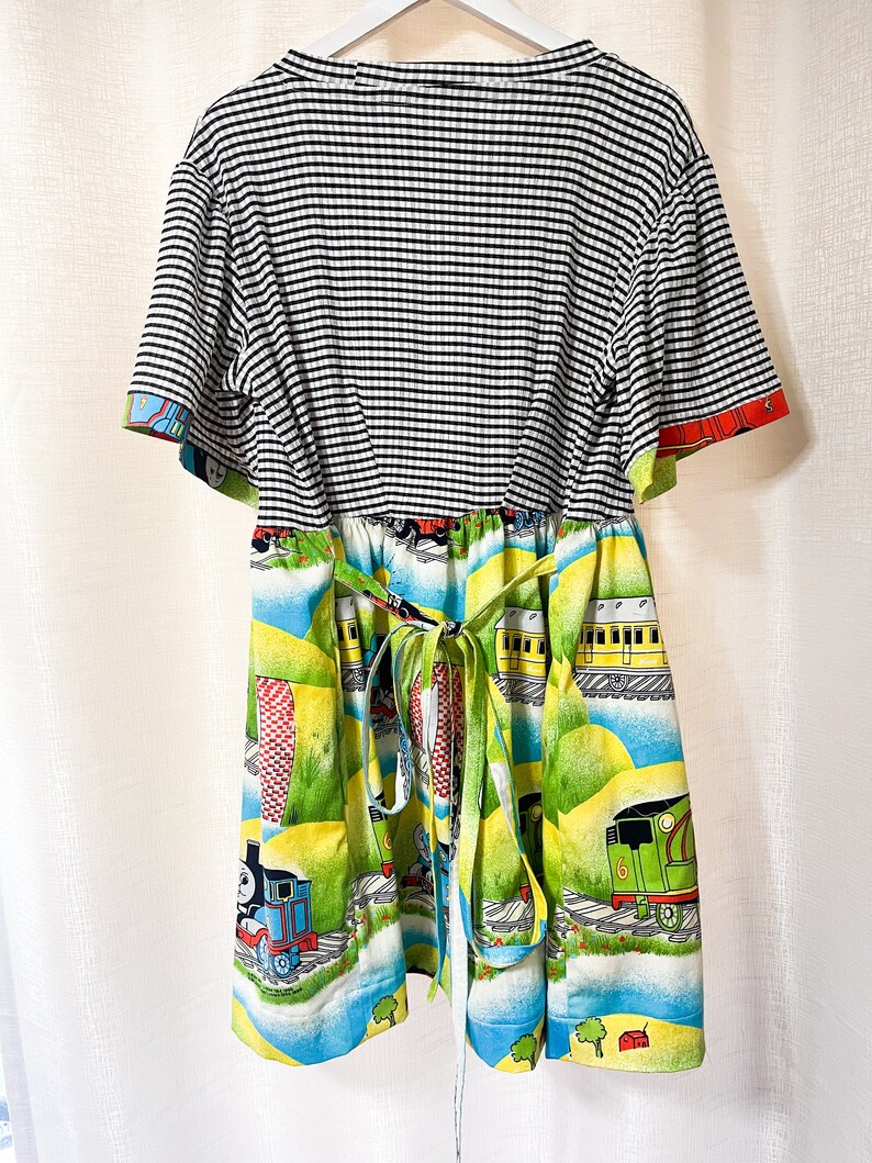 Thomas the Tank Engine Dress, Vintage Fabric, Handmade Dress, Quirky ...