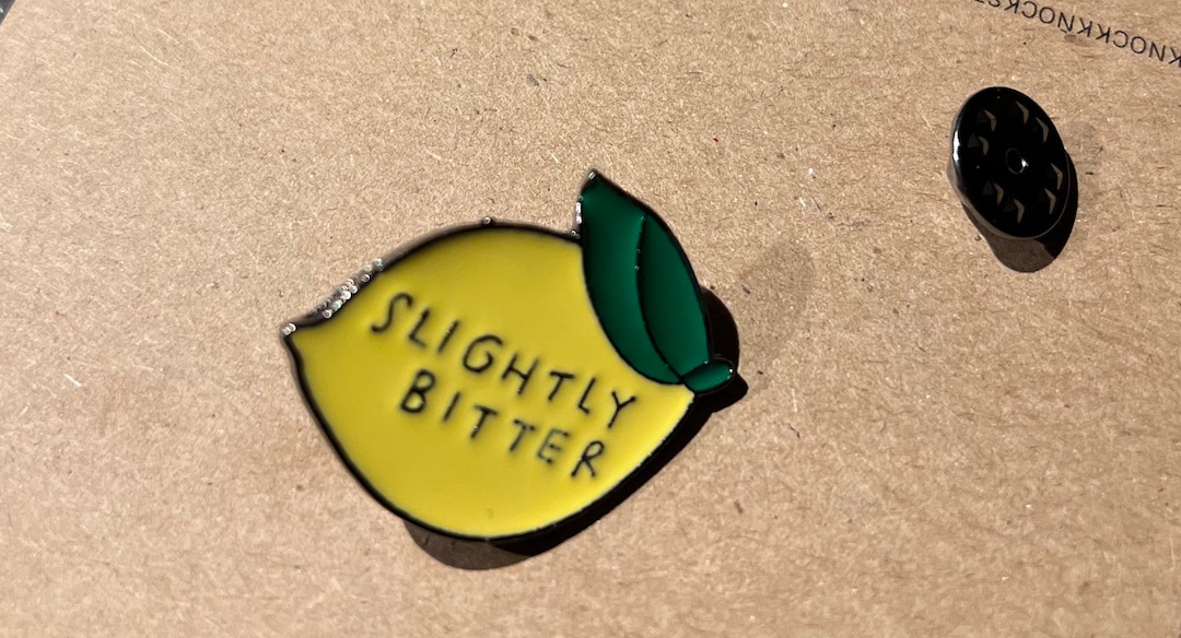 Slightly Bitter Pin- Lemon Shape - Etsy
