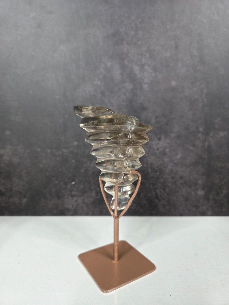 Smoky Lemurian Crystal Freeforms on Stands - Etsy