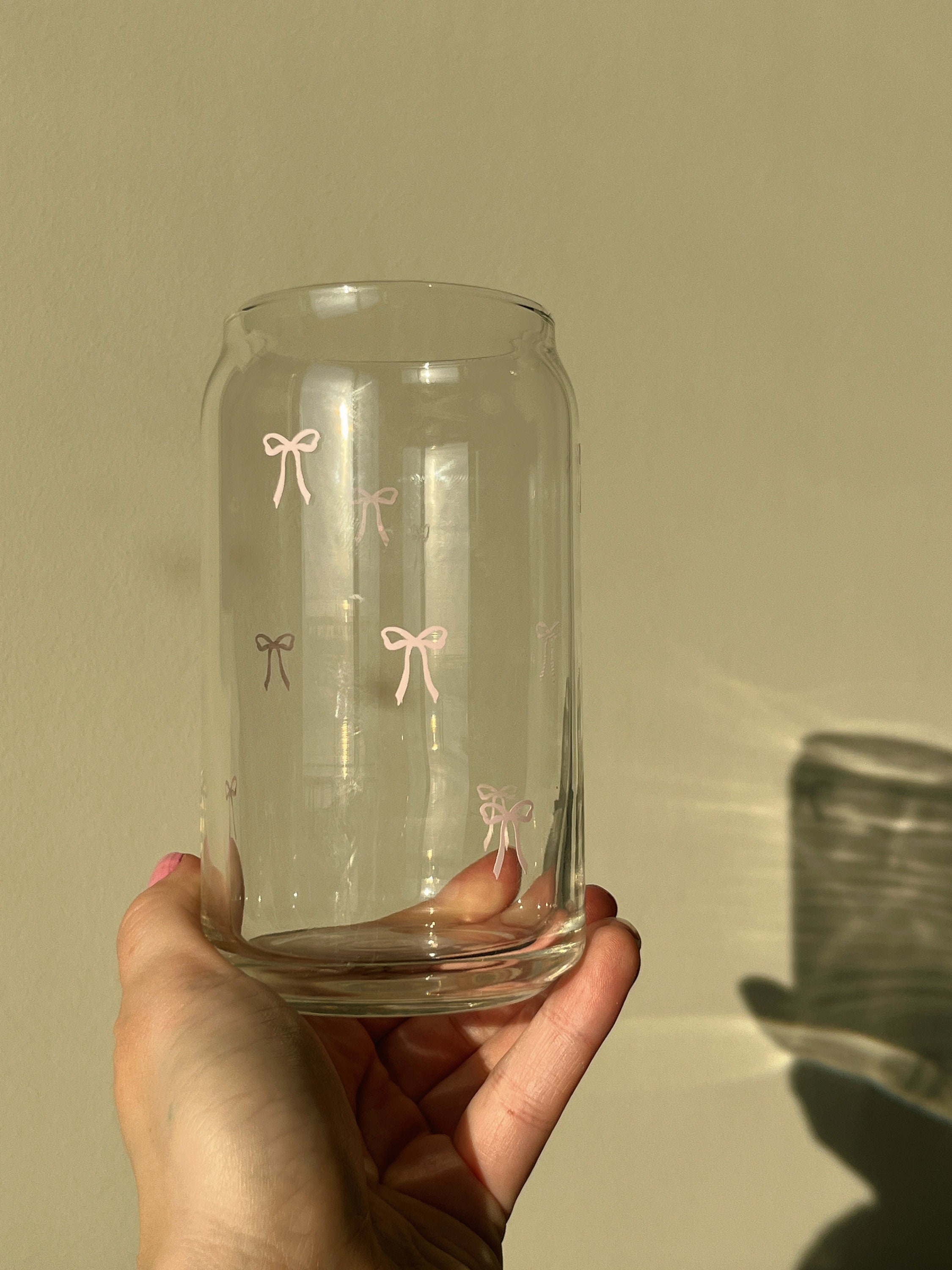 Dainty Bows Beer Can Iced Coffee Cup Glass - Etsy