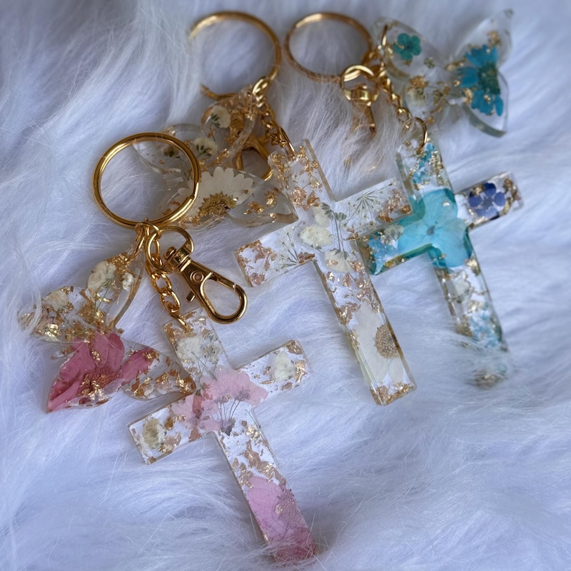 Keychain Resin Cross - Etsy