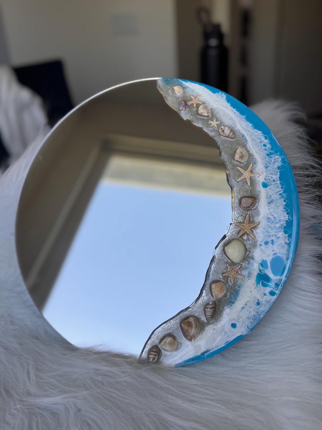 Ocean Waves Mirror| Beach Waves Acrylic Mirror| Seashells Beach Morror ...